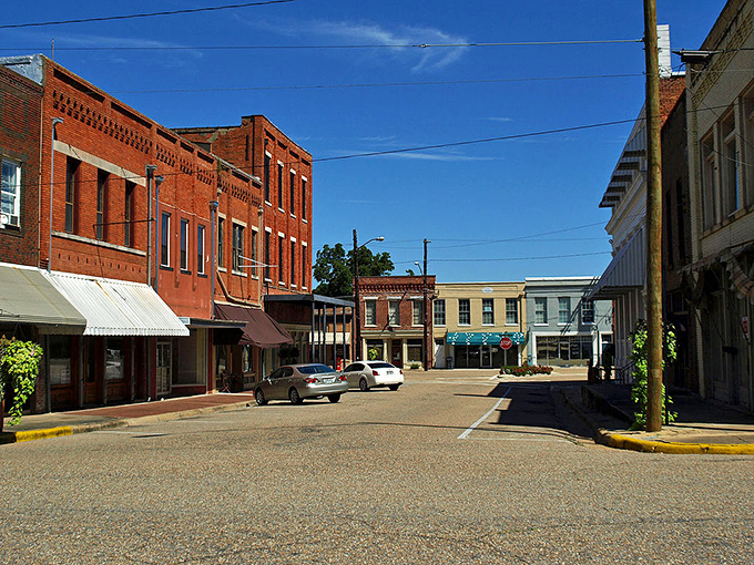 Downtown streets invite leisurely strolls where every storefront holds the promise of discovery.