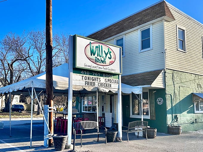 That simple "Willy's Kitchen" sign hides a multitude of culinary sins&mdash;all of them deliciously worth committing.