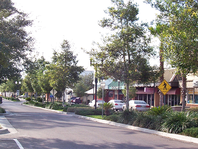 This wide street offers plenty of room to breathe, park easily, and actually enjoy shopping without urban stress.