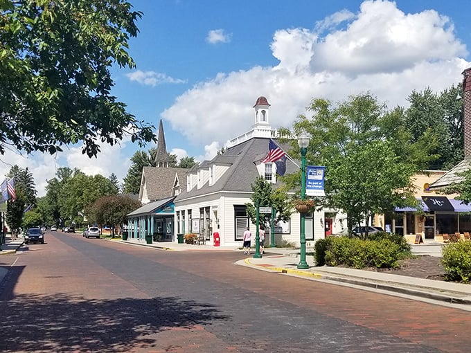 Main Street charm meets modern convenience in Zionsville, where brick sidewalks invite leisurely strolls and window shopping adventures.