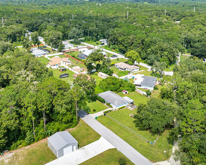 Neighborhoods nestled among protective canopies of trees, where houses have breathing room and neighbors are close enough for community but not for unwanted commentary.