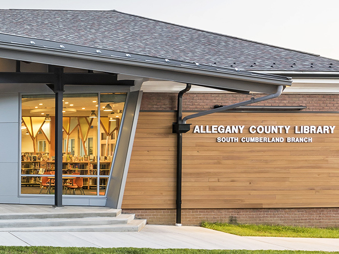The Allegany County Library's modern design proves that even in the digital age, buildings dedicated to books remain our intellectual living rooms.