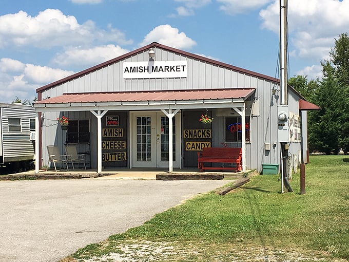 The Amish Market promises three essentials of happiness: cheese, butter, and candy. What more could anyone need for culinary bliss?