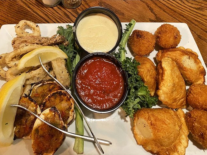 The Ultimate Appetizer platter – where indecision becomes a virtue and "I'll just try one bite" becomes the lie you tell yourself.