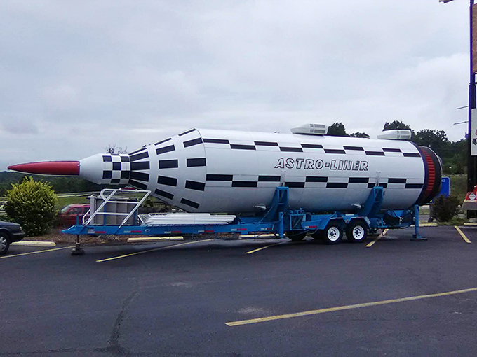 Houston, we have a photo opportunity! This rocket display proves that in Uranus, space exploration takes on a whole new meaning.