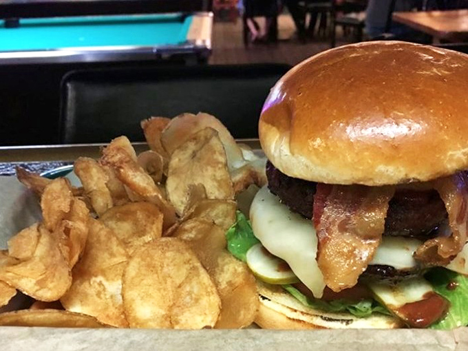 The burger that launched a thousand road trips. Notice how the cheese melts just right while the bacon stands at attention. Pure edible architecture.