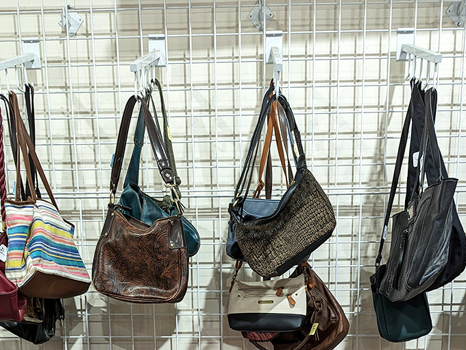 Handbag heaven! Each purse once carried someone's essentials and secrets &ndash; now they're ready for a second act in your wardrobe rotation.
