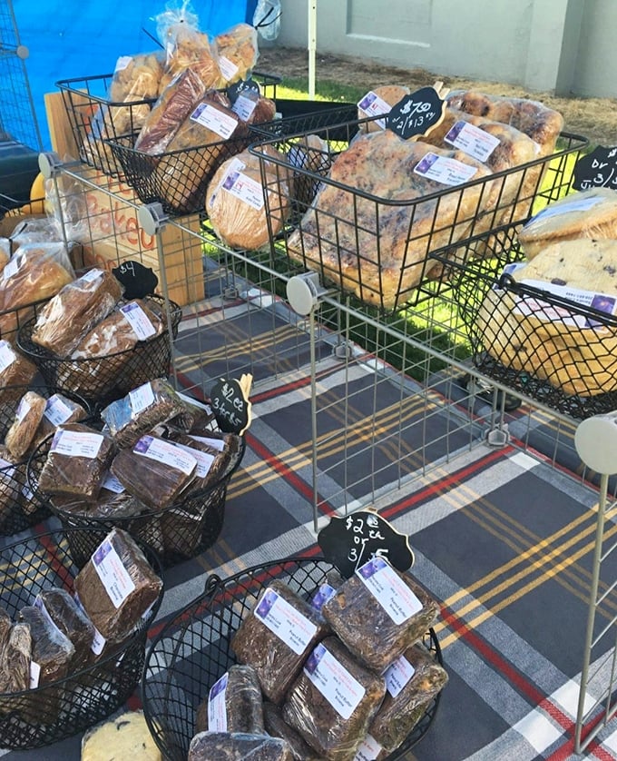Homemade breads and baked goods nestled in wire baskets&mdash;carbohydrate heaven that makes grocery store bakeries seem like sad imposters.