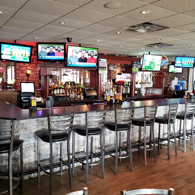 The bar area strikes that perfect balance between "sports on TV" and "I can actually hear my dinner companion" &ndash; a rare achievement indeed.