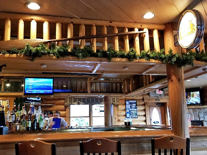 Bar goals achieved! This timber-framed watering hole with its rustic charm is where mountain stories get better with each sip.