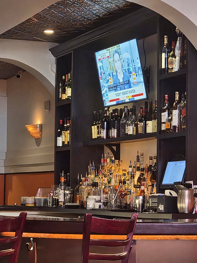 The bar doesn't just serve drinks&mdash;it's a liquid library of Italian spirits, with enough options to turn anyone into an amateur sommelier.