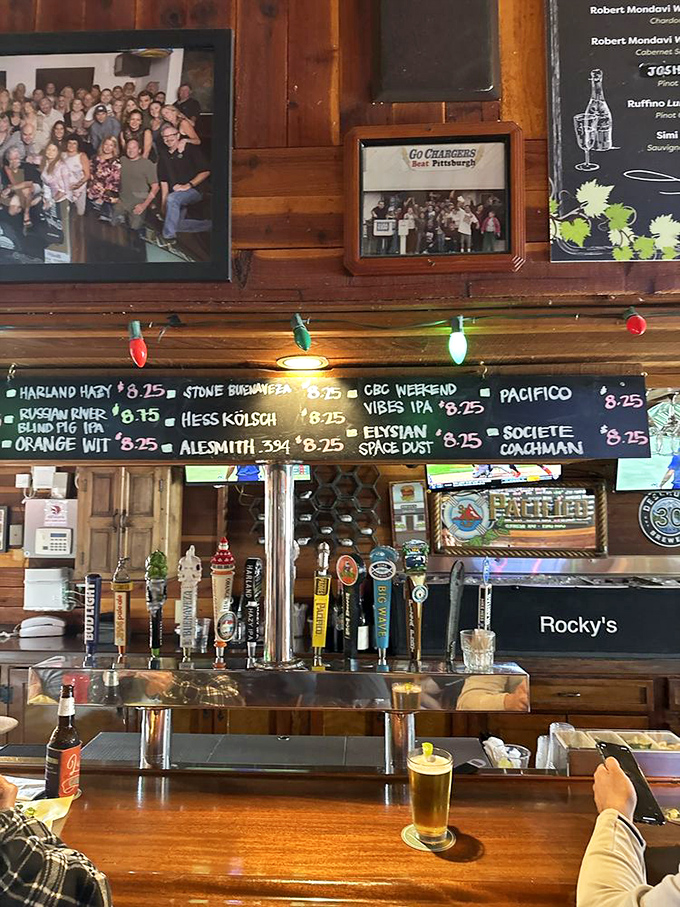 The bar where locals solve world problems between bites, and nobody's checking their phone for once.