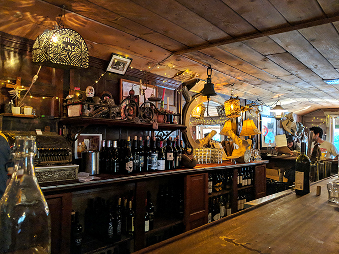 The bar isn't just serving drinks; it's telling stories. Every bottle, antique, and wooden surface has earned its character the hard way.