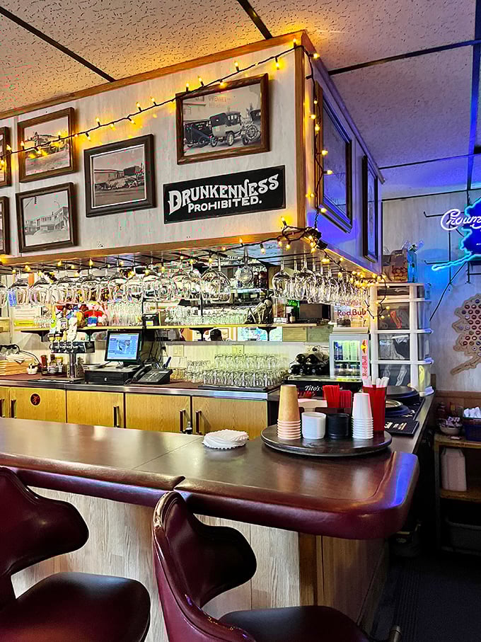 "Drunkenness Prohibited" warns the sign above the bar&mdash;sage advice when faced with plates of food this generously portioned.