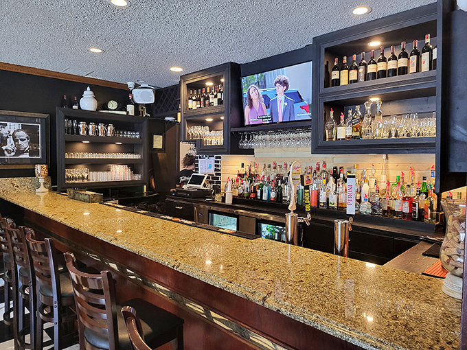 The bar area stands ready to pour liquid courage for first dates or celebratory toasts for life's big moments &ndash; or just making it to Friday.
