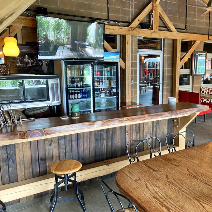 The bar area combines rustic wood with industrial elements&mdash;a place where you could imagine both Shakespeare and Hemingway enjoying a pint.