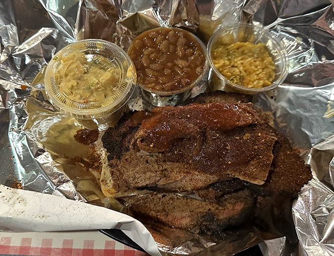 Beef brisket with all the smoky, spicy glory you'd expect from a place that's been perfecting its craft for generations.