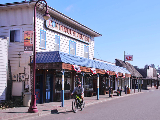 Continentule Center anchors Old Town Bandon with its distinctive architecture and pedestrian-friendly streets perfect for afternoon explorations.