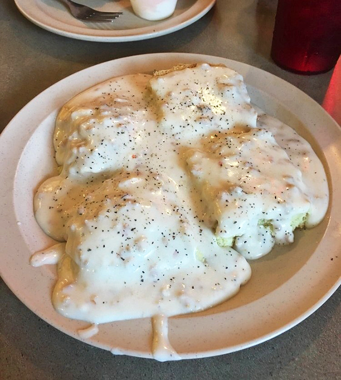 Biscuits and gravy so generously portioned you'll need a nap afterward&mdash;but so delicious you won't regret a single bite.