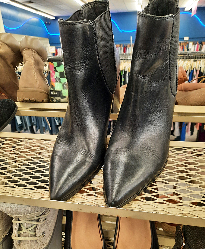 These sleek leather boots are practically whispering, "Take me home and pair me with everything you own."