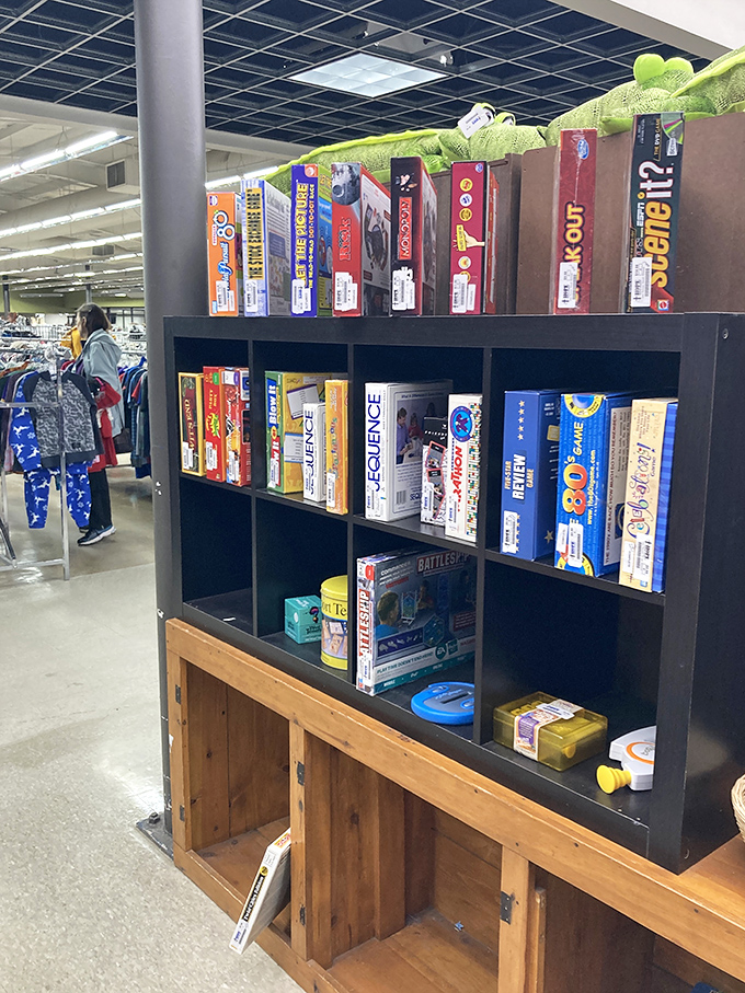 Board game heaven! From vintage Monopoly to barely-opened party games, all waiting for your next family game night showdown.