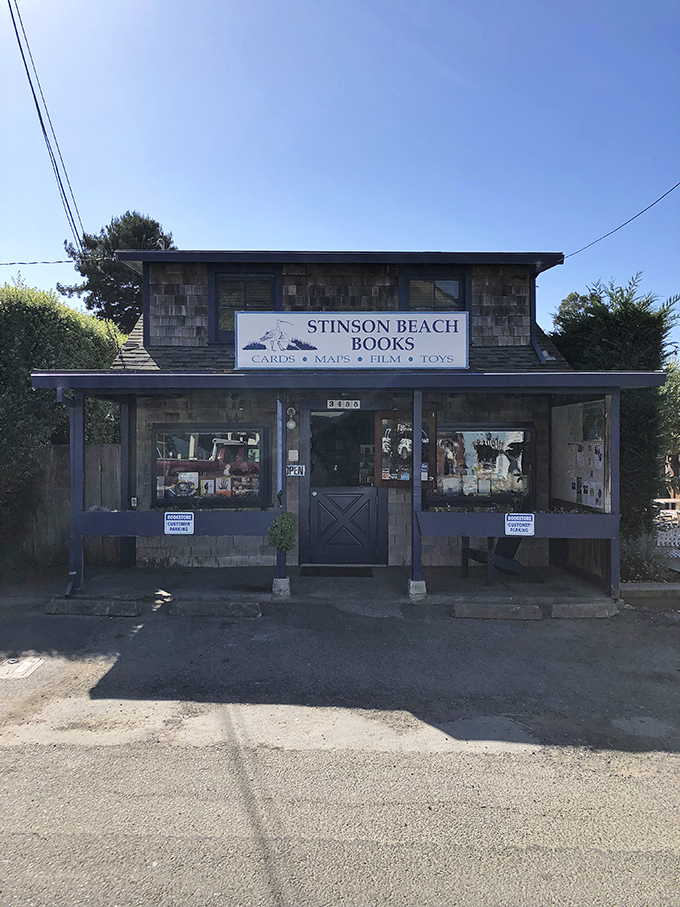 Stinson Beach Books stands as a testament to the printed page, a rustic haven where digital detox happens naturally between weathered covers.