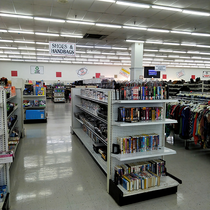 The "Shoes & Handbags" section promises fashion redemption for feet and shoulders alike, no mortgage required.