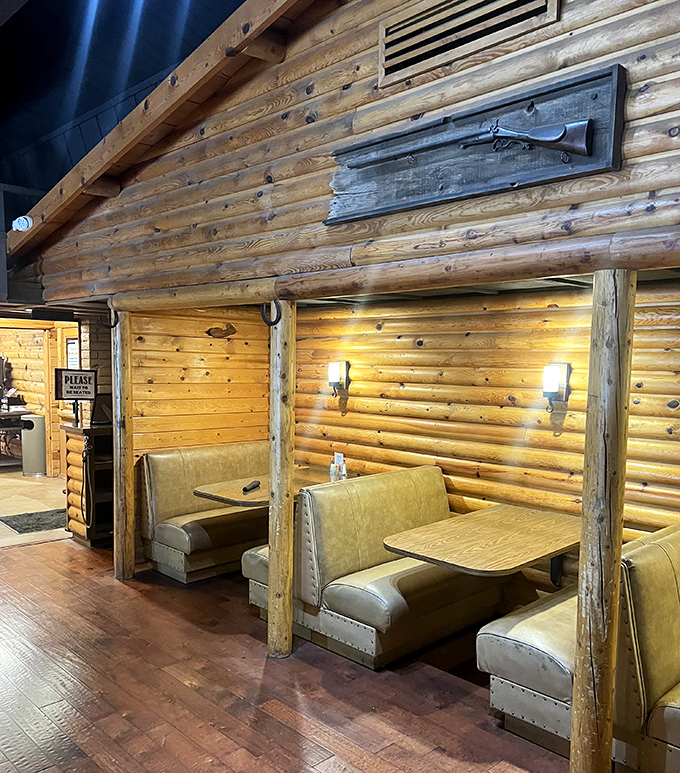 These booths aren't just seating&mdash;they're private dining sanctuaries where conversations flow as smoothly as the BBQ sauce.