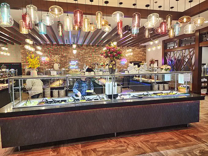 A buffet station that's part food display, part art installation, where flowers and flavors compete for your attention&mdash;and everyone wins.
