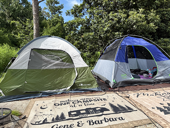 Tent camping for those who believe air mattresses count as "roughing it" &ndash; nature with just the right amount of civilization.