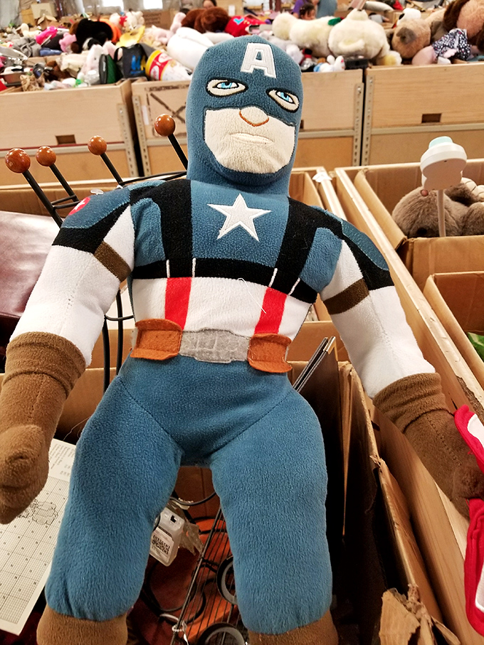 Even superheroes need new homes sometimes. This Captain America comes complete with pins &ndash; acupuncture for action figures?