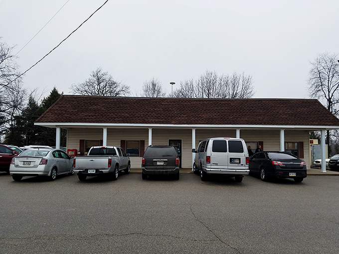 The Charger House exemplifies small-town architecture—practical, unpretentious, and probably serving something delicious inside.