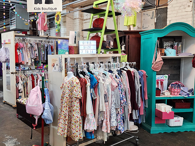 The kids' boutique section proves style starts young. Those floral dresses would make any little one the best-dressed at Sunday brunch.