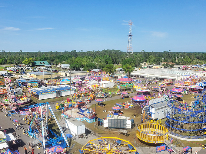 The Clay County Fairgrounds transform into a kaleidoscope of lights and color during festival season &ndash; affordable fun that doesn't require a financial advisor.