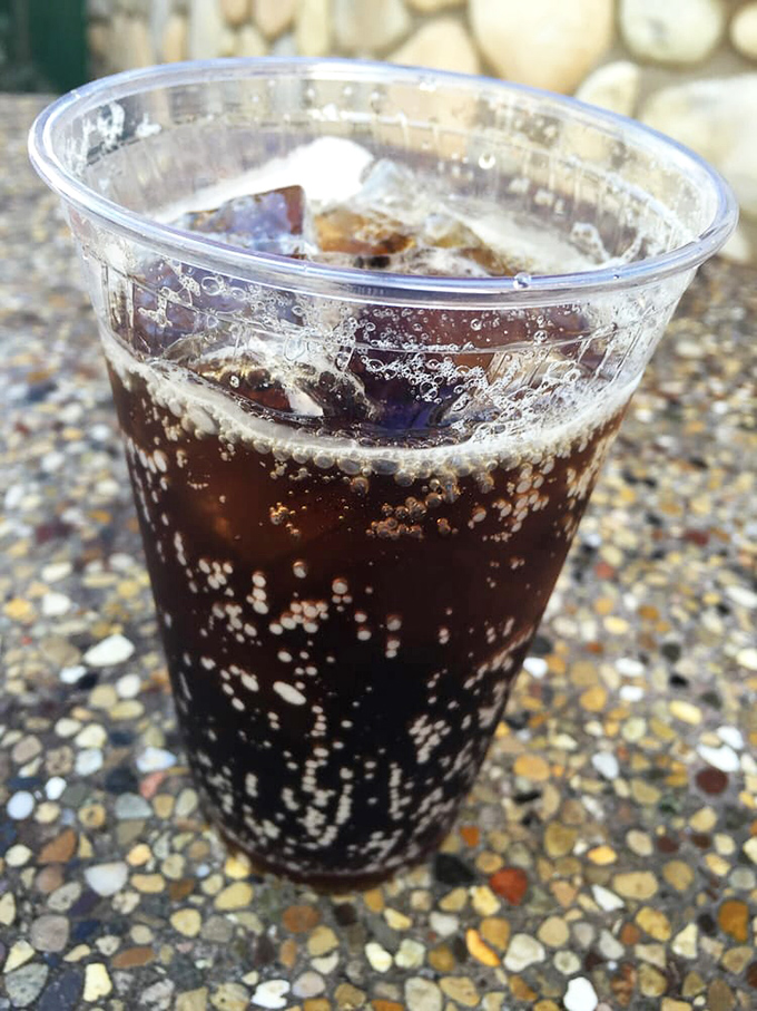 Even soda feels special when you're dining with a harbor view. Bubbles meeting bubbles as boats bob nearby.