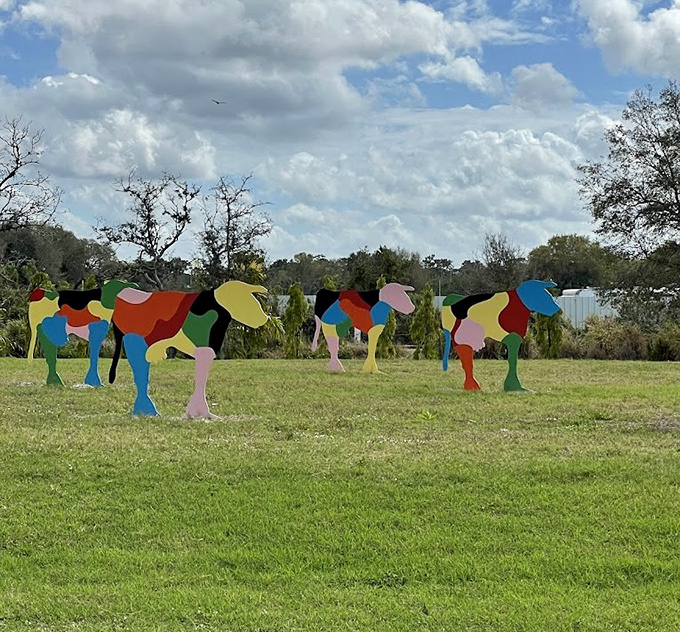 These colorful bovine beauties bring a playful pop-art sensibility to the garden&mdash;cows having way more fun than on any dairy farm.