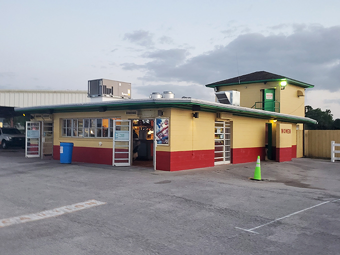 Primary colors and practical design&mdash;the concession stand hasn't changed because it never needed to. Perfection is timeless.