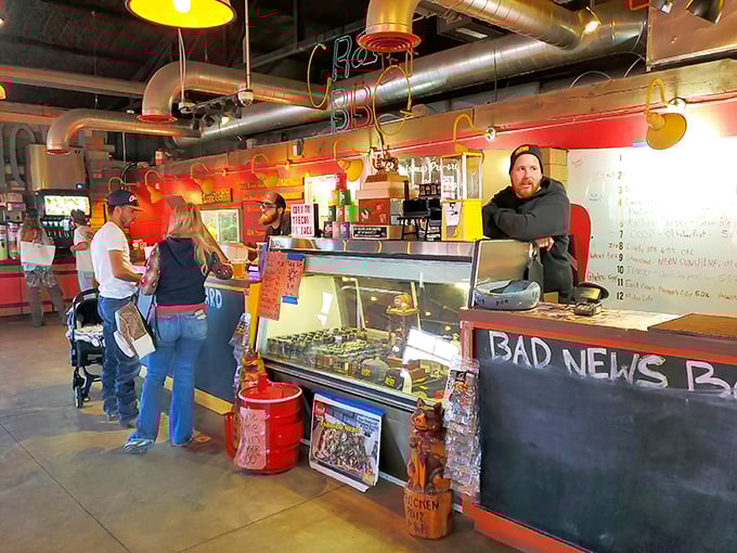 The "Bad News Board" isn't delivering bad news at all&mdash;it's just letting you know which heavenly meats have already sold out for the day.