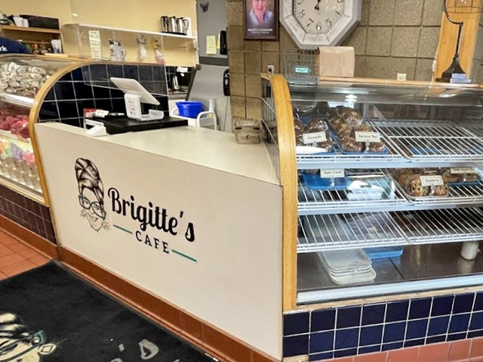 The counter where breakfast dreams come true, complete with the promise of endless coffee refills.