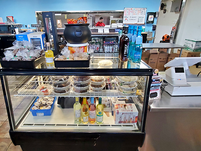 The market counter offers a glimpse into seafood heaven&mdash;grab-and-go delights for those who want to create their own crab feast at home.