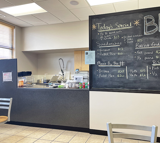 The daily specials board&mdash;where barbecue dreams are made and difficult decisions begin. Half-pound of brisket or full rack of ribs? Why not both?