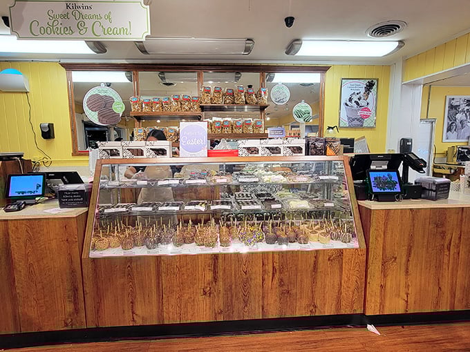Behind this counter, confectionary dreams come true. The display case &ndash; a museum where every exhibit is completely edible.