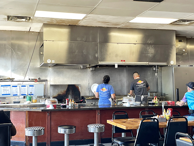 Where the magic happens &ndash; Fitzy's open kitchen concept means you can watch your breakfast being born in all its sizzling glory.