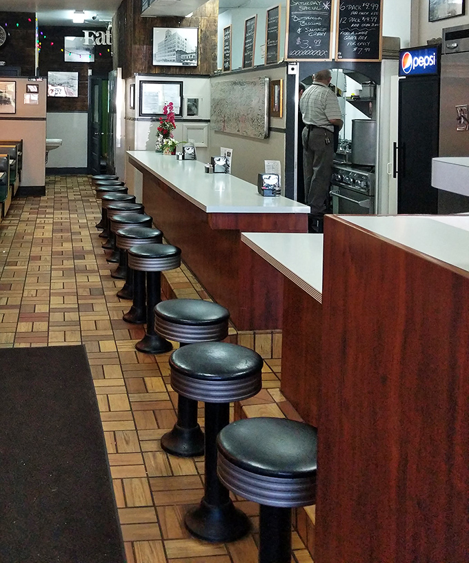 The counter seating&mdash;where solo diners become part of the New York Lunch family and get front-row seats to short-order culinary theater.