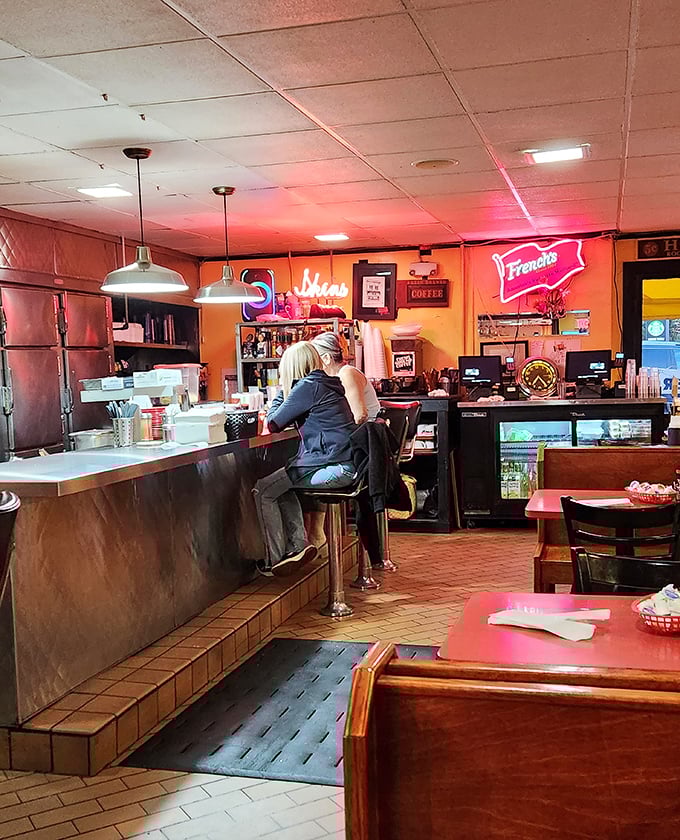 The counter seating offers front-row tickets to breakfast theater, where short-order cooks perform culinary magic without capes or wands&mdash;just spatulas and skill.