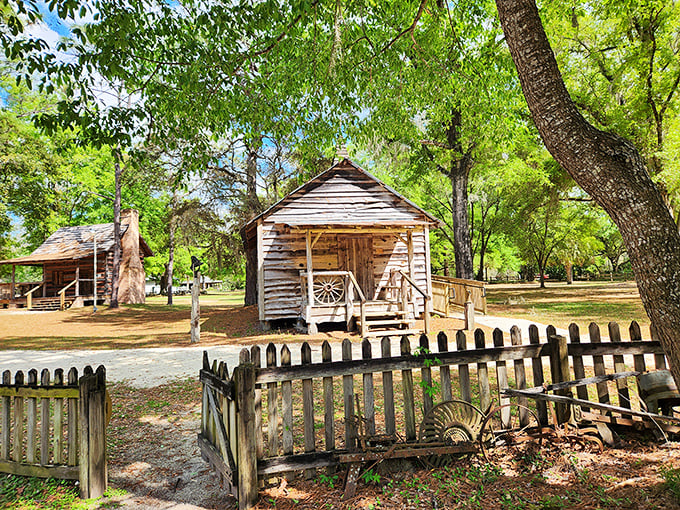 Time travel without the flux capacitor. These pioneer cabins in the Cracker Village showcase Florida living before air conditioning changed everything.