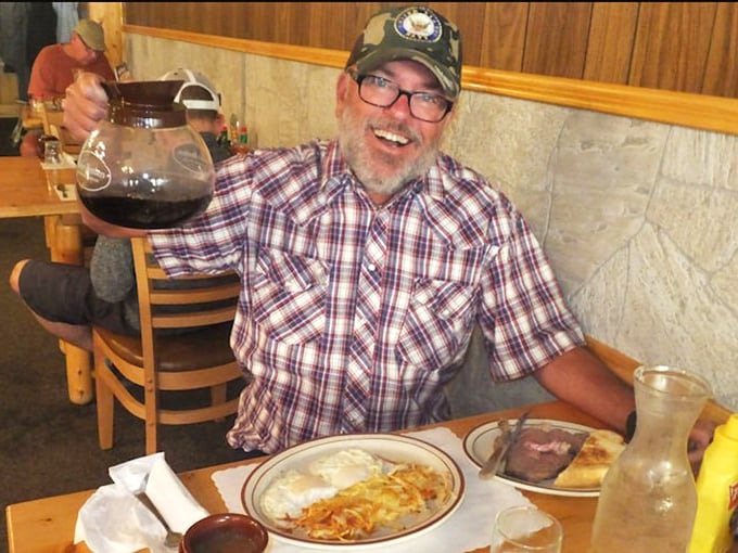 Coffee refills flow as freely as the conversation in this gathering spot where locals and travelers share tables and stories.