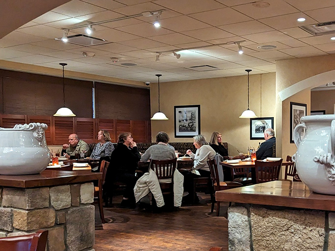 Where pasta dreams come true: Diners enjoying the Stancato's experience, blissfully unaware they're creating memories that will trigger future cravings.