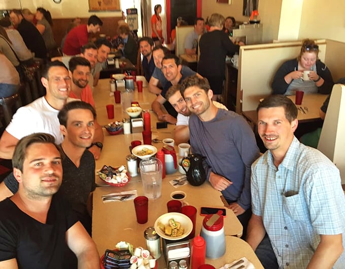 Game day at Mickey's brings together strangers united by team loyalty and a shared appreciation for exceptional pancakes.