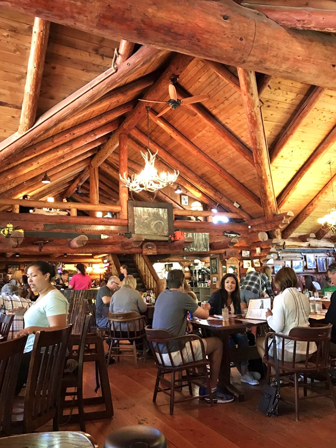 Where strangers become friends and calories don't count. The animated dining room buzzes with the sound of satisfied appetites and logging tales.